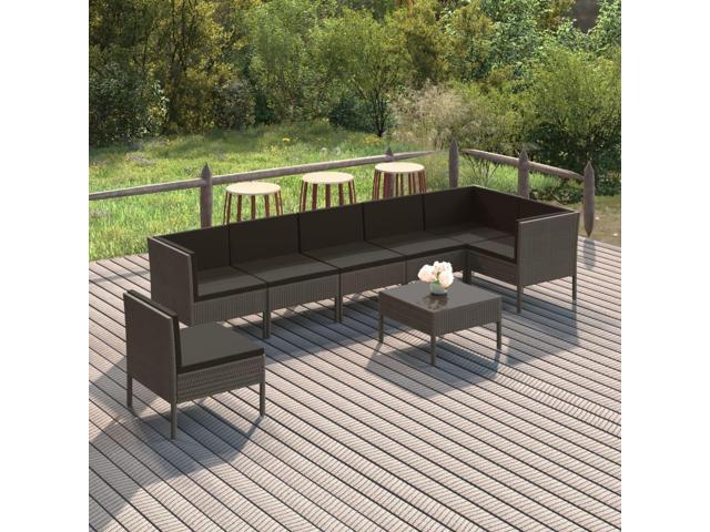 Click here for vidaXL Patio Lounge Set 8 Piece Sectional Sofa for... prices