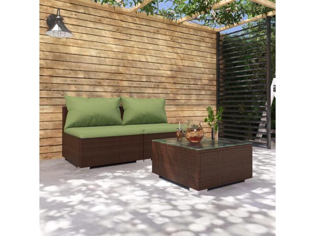 Click here for vidaXL Patio Lounge Set Table and Sofas Outdoor Ga... prices