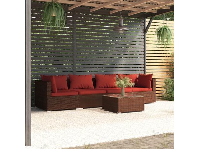 Click here for vidaXL Patio Lounge Set Table and Sofas Outdoor Ga... prices