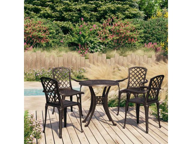 Click here for vidaXL Patio Bistro Set Outdoor Bistro Table 5 Pie... prices