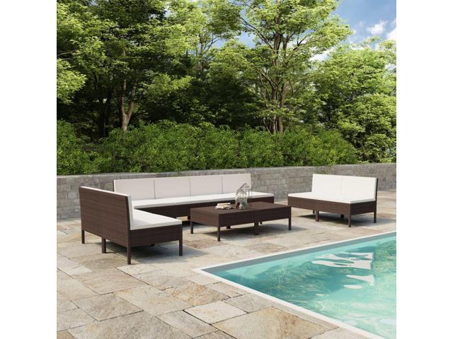 Click here for vidaXL Patio Furniture Set 10 Piece Sofa Couch wit... prices