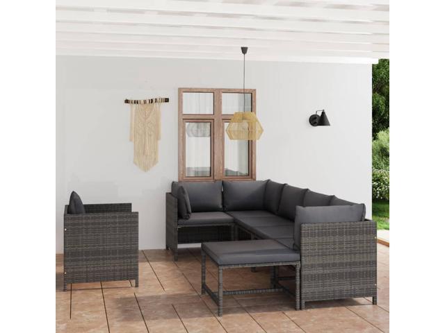 Click here for vidaXL Patio Lounge Set 7 Piece Sectional Sofa wit... prices