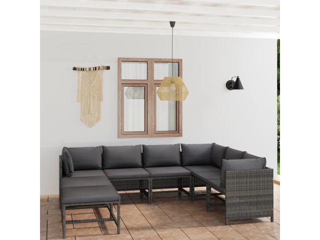 Click here for vidaXL Patio Lounge Set 8 Piece Sectional Sofa wit... prices