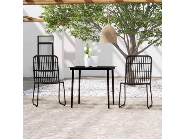 Click here for vidaXL Patio Dining Set 3 Piece Black Garden Outdo... prices