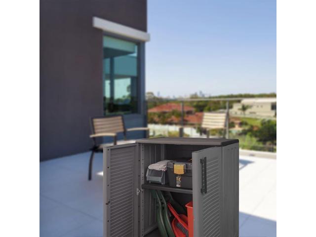 Click here for vidaXL Cupboard Outdoor Storage Cabinet with Adjus... prices