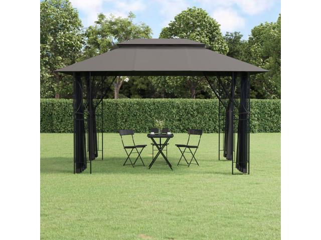 Click here for vidaXL Gazebo Canopy with Sidewalls Anthracite 157... prices