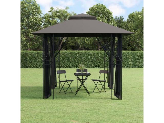 Click here for vidaXL Gazebo Canopy with Sidewalls Anthracite 118... prices