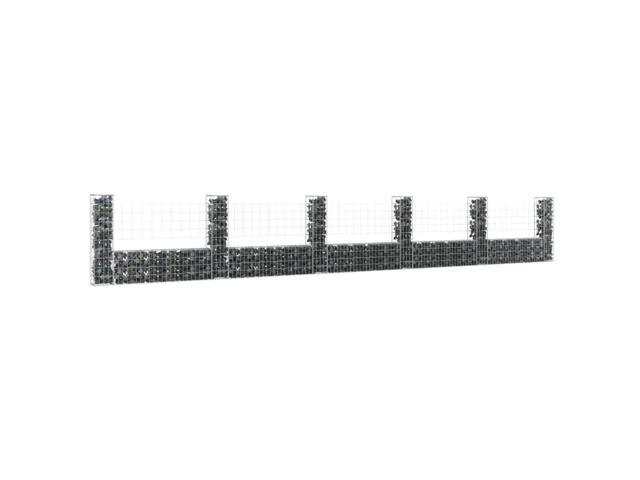 Click here for vidaXL U-shape Gabion Basket with 6 Posts Iron 244... prices