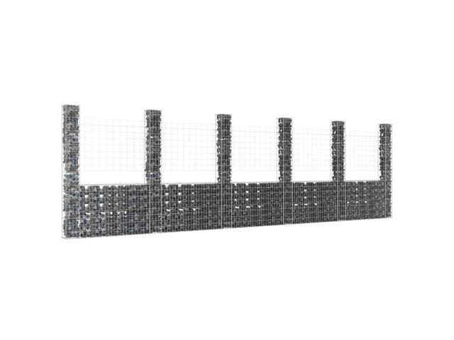 Click here for vidaXL Gabion Basket U-Shape with 6 Posts Iron Gar... prices