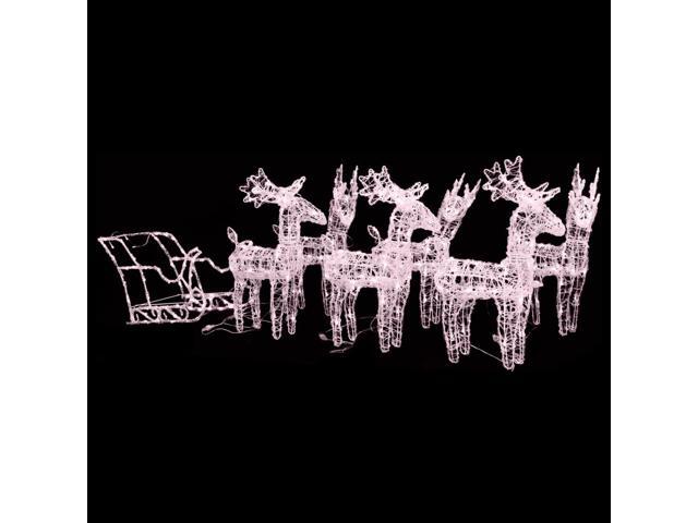 Click here for vidaXL Lighted Reindeer and Sleigh Christmas Decor... prices