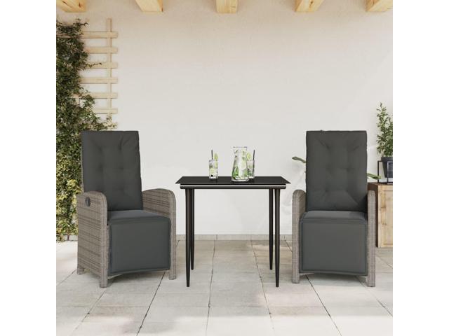 Click here for vidaXL Bistro Set with Cushions Outdoor Furniture... prices