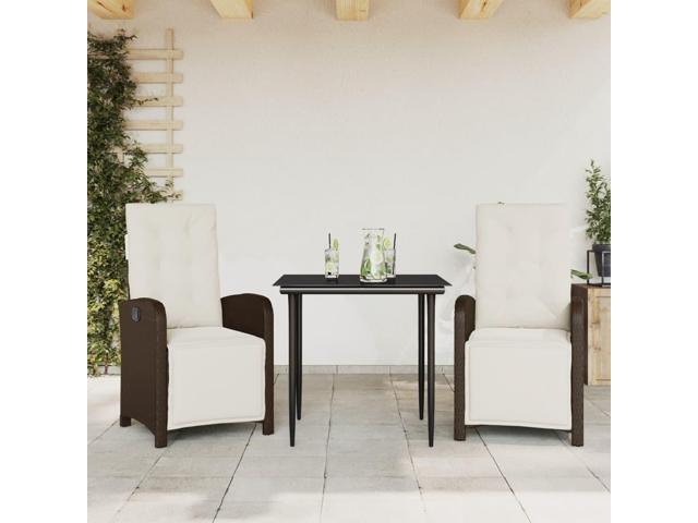 Click here for vidaXL Bistro Set with Cushions Outdoor Furniture... prices