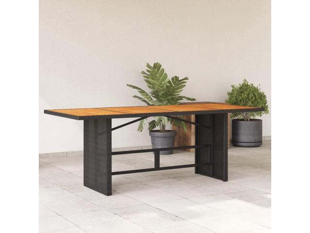 Click here for vidaXL Patio Table with Acacia Wood Top Outdoor Fu... prices