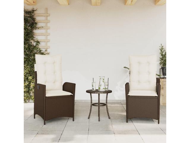 Click here for Reclining Patio Chairs 2 pcs with Cushions Brown P... prices
