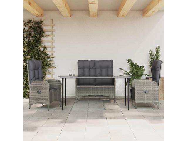 Click here for vidaXL Patio Dining Set with Cushions Reclining Ch... prices