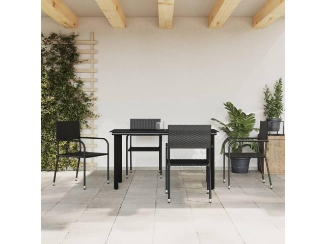 Click here for vidaXL Patio Dining Set Table and Chairs 5 Piece B... prices