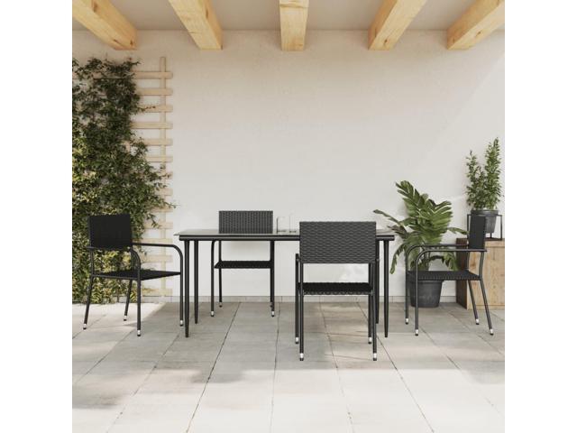 Click here for vidaXL Patio Dining Set Table and Chairs 5 Piece B... prices