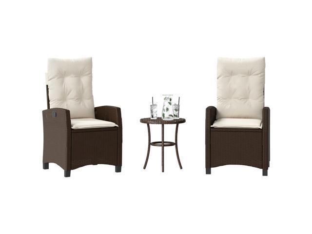 Click here for vidaXL Bistro Set with Cushions Outdoor Furniture... prices