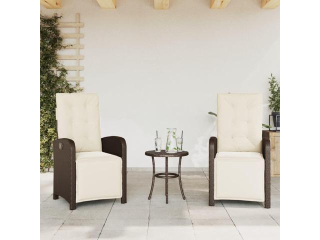 Click here for Reclining Garden Chair Set of 2 Brown - Brown prices