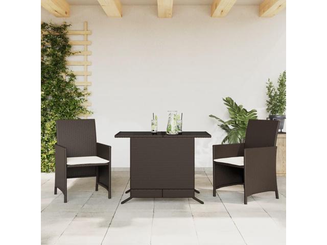 Click here for vidaXL Bistro Set with Cushions Patio Furniture 3... prices