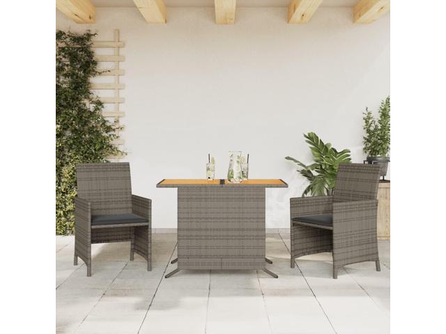 Click here for vidaXL Bistro Set with Cushions Outdoor Furniture... prices