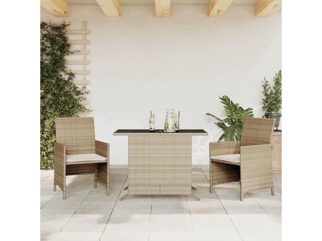 Click here for vidaXL Bistro Set with Cushions Patio Furniture 3... prices
