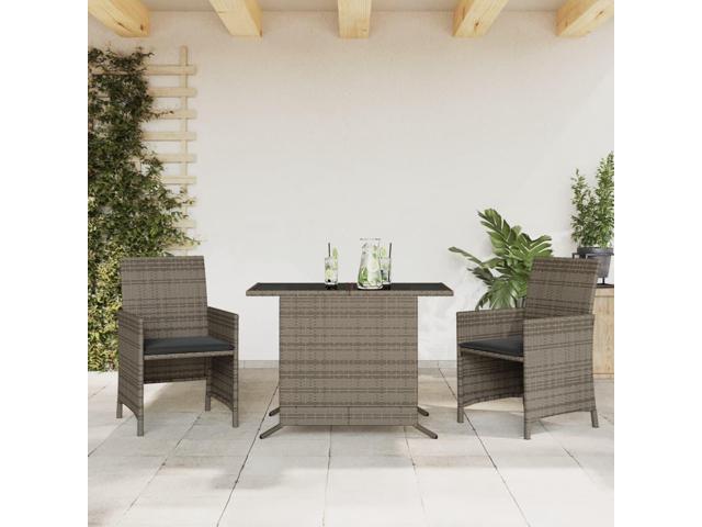 Click here for vidaXL Bistro Set with Cushions Outdoor Furniture... prices