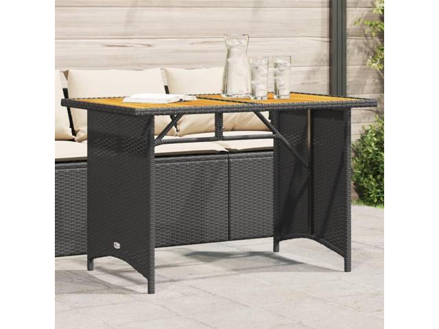 Click here for vidaXL Patio Table with Wooden Top Garden Outdoor... prices