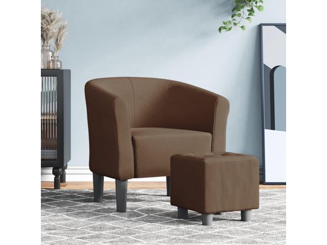 Click here for vidaXL Tub Chair with Footstool Barrel Armchair fo... prices