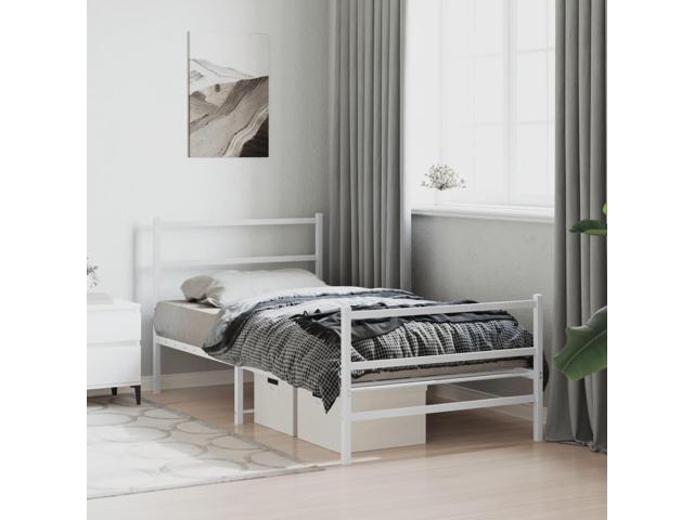 Click here for vidaXL Metal Bed Frame with Headboard and Footboar... prices