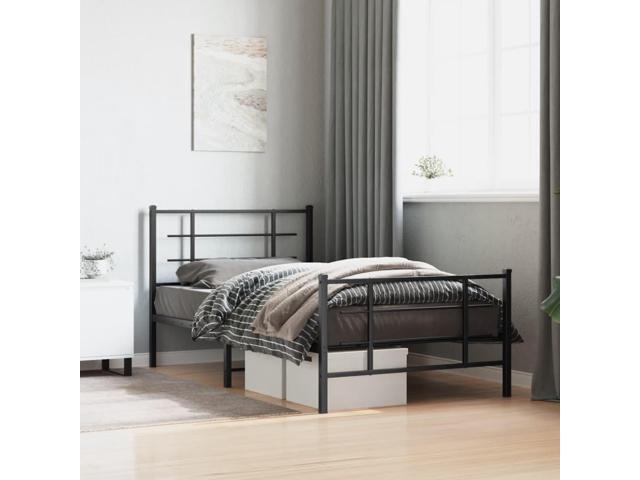 Click here for vidaXL Metal Bed Frame with Headboard and Footboar... prices