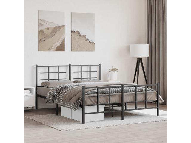 Click here for vidaXL Metal Bed Frame with Headboard and Footboar... prices