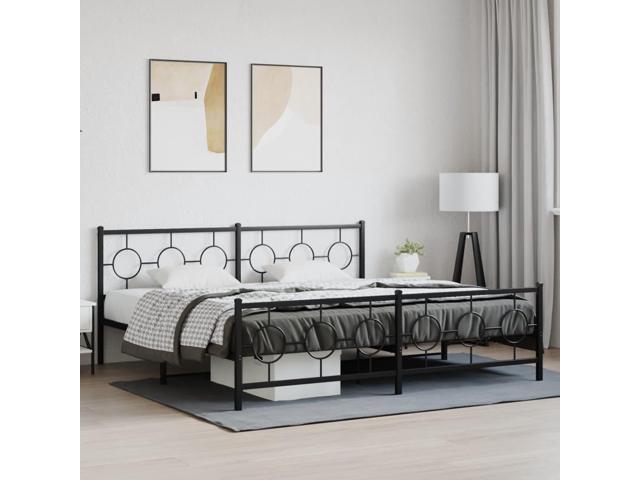 Click here for vidaXL Metal Bed Frame with Headboard and Footboar... prices