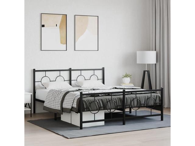 Click here for vidaXL Metal Bed Frame with Headboard and Footboar... prices