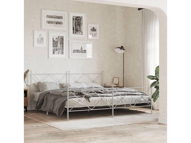 Click here for vidaXL Metal Bed Frame with Headboard and Footboar... prices