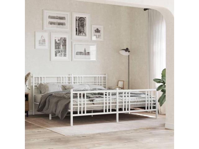 Click here for vidaXL Metal Bed Frame with Headboard and Footboar... prices