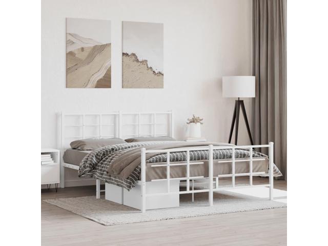 Click here for vidaXL Metal Bed Frame with Headboard and Footboar... prices