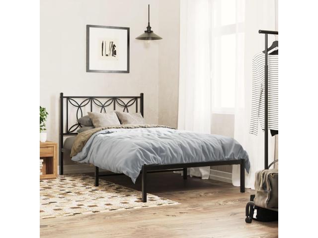 Click here for vidaXL Metal Bed Frame with Headboard Bedroom Furn... prices