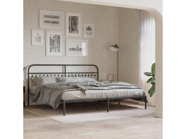 Click here for vidaXL Metal Bed Frame with Headboard Bedroom Furn... prices