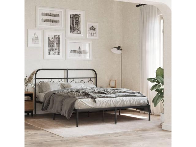 Click here for vidaXL Metal Bed Frame with Headboard Bedroom Furn... prices