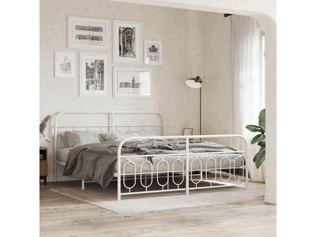 Click here for vidaXL Metal Bed Frame with Headboard and Footboar... prices