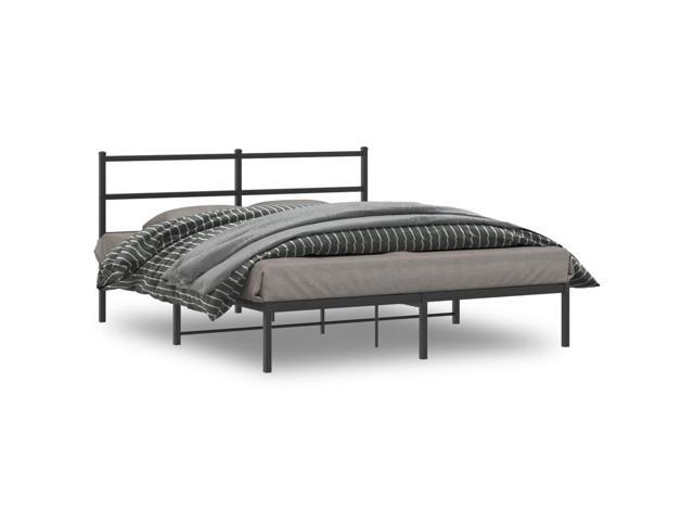 Click here for vidaXL Metal Bed Frame with Headboard Bedroom Furn... prices