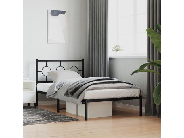 Click here for vidaXL Metal Bed Frame with Headboard Platform Fur... prices