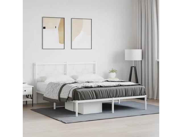 Click here for vidaXL Metal Bed Frame with Headboard Base Bedroom... prices