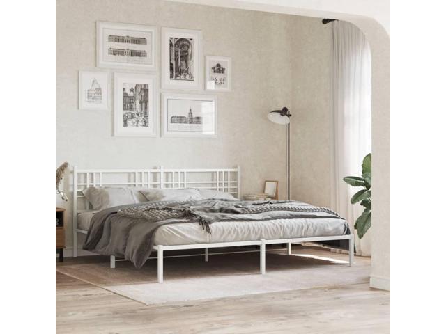 Click here for vidaXL Metal Bed Frame with Headboard Bedroom Furn... prices