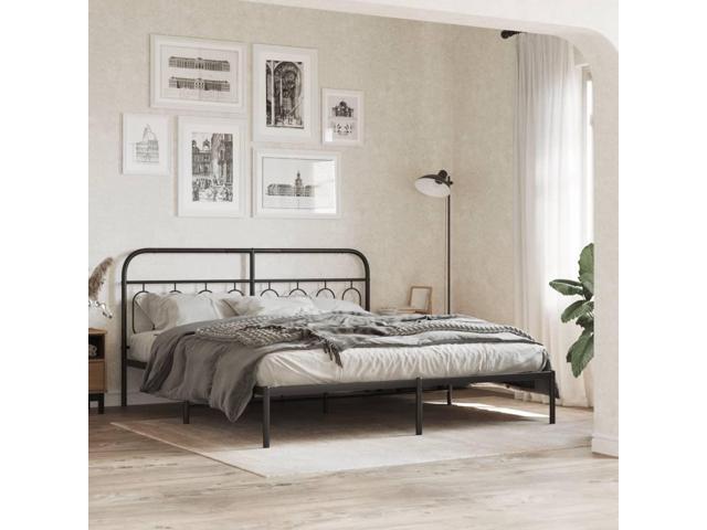 Click here for vidaXL Metal Bed Frame with Headboard Bedroom Furn... prices
