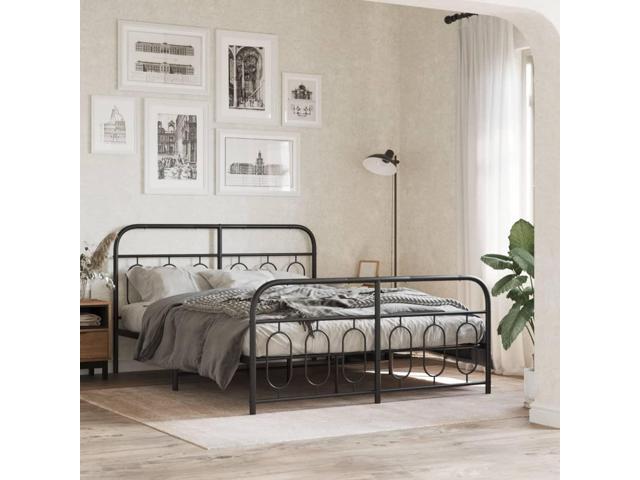 Click here for vidaXL Metal Bed Frame with Headboard and Footboar... prices