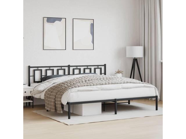 Click here for vidaXL Metal Bed Frame with Headboard Bedroom Furn... prices