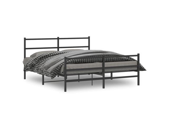 Click here for vidaXL Metal Bed Frame with Headboard and Footboar... prices
