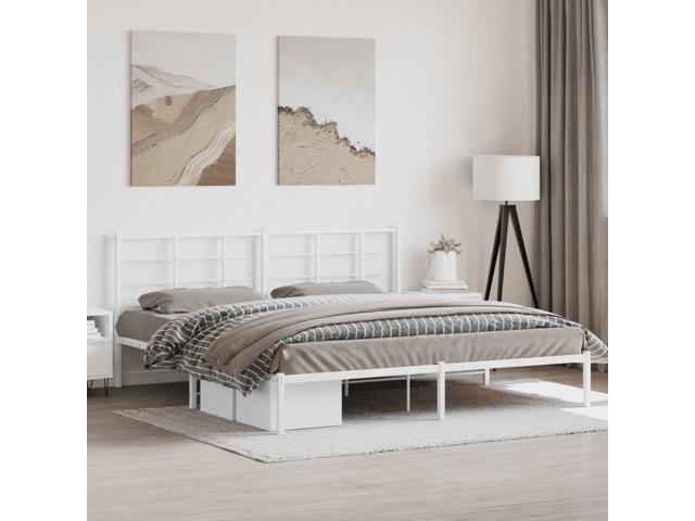 Click here for vidaXL Metal Bed Frame with Headboard Bedroom Furn... prices